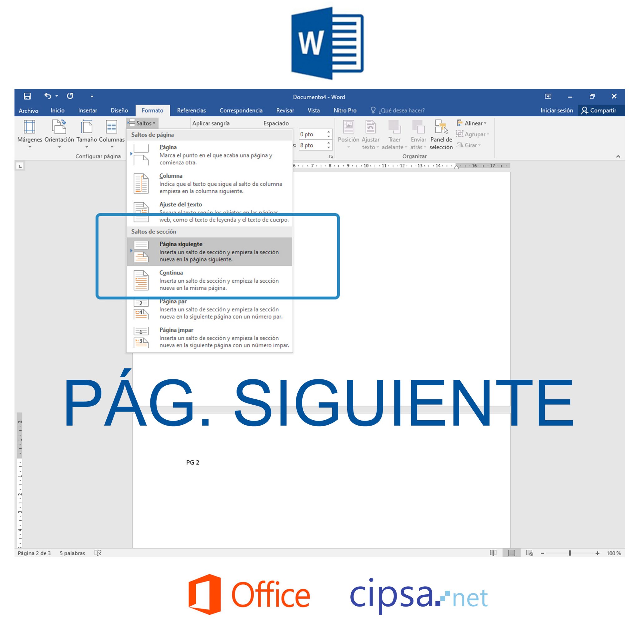 Tutorial paginación Word por secciones